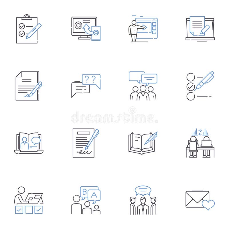 Pinging Outline Icons Collection Stock Illustrations – 8 Pinging ...
