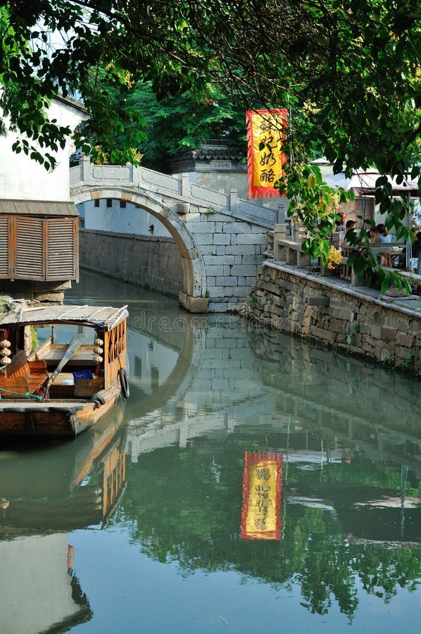 Pingjiang Road editorial photography. Image of willow - 44189952