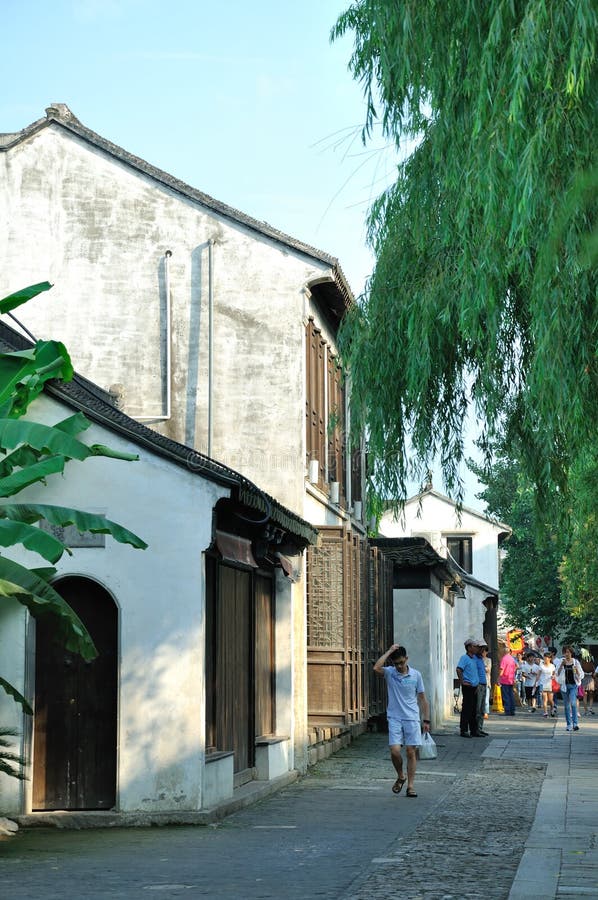 Pingjiang Road editorial stock image. Image of excursionist - 44190224