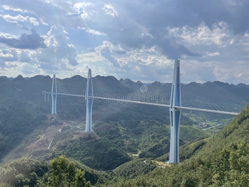 Pingtang Bridge of China stock image. Image of highest - 275709647