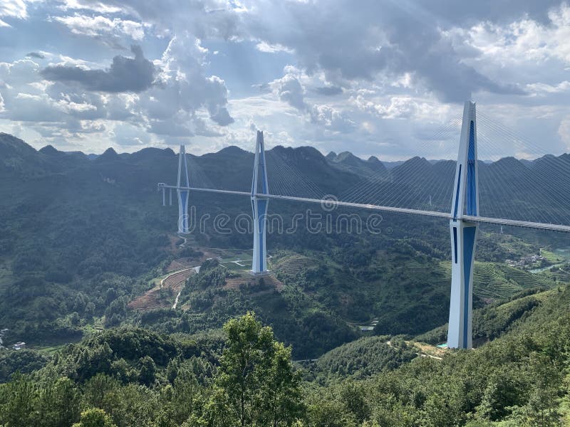 Pingtang Bridge of China stock photo. Image of windmill - 275709648