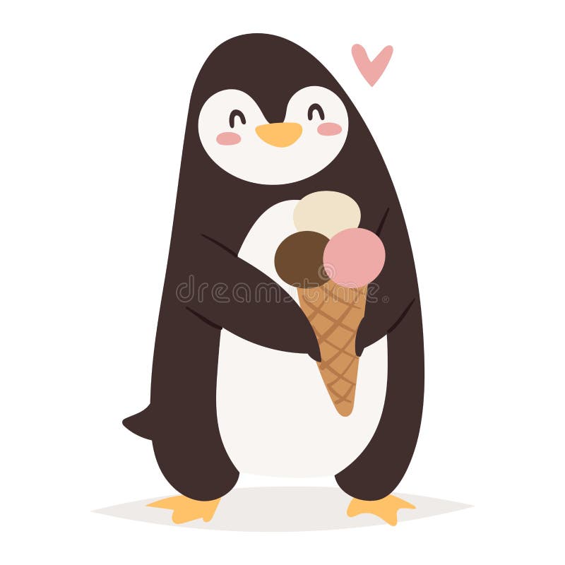 Pinguïn vectorkarakter vector illustratie. Illustration of grappig ...