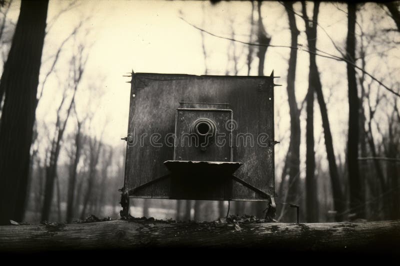 Pinhole Camera with Exposed Film Negative Nearby Stock Illustration ...