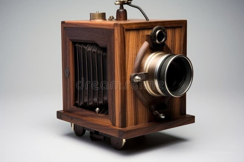 Pinhole Camera with Wooden Frame Stock Image - Image of focus, wooden ...