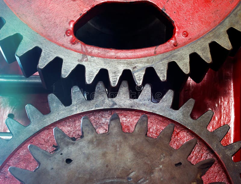 Pinion Gear of Mechanical Machine in a Factory Stock Photo - Image of ...