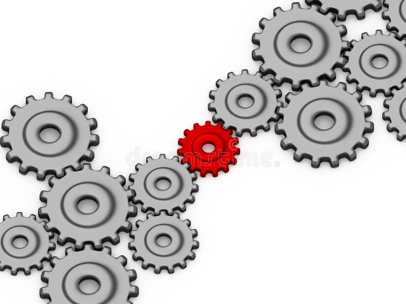 Pinions isolated on white stock illustration. Illustration of ...