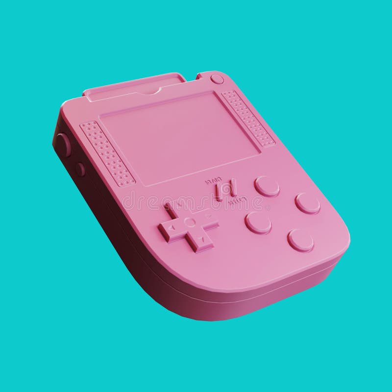 Pink Retro Handheld Game Console Illustration Stock Photos - Free ...
