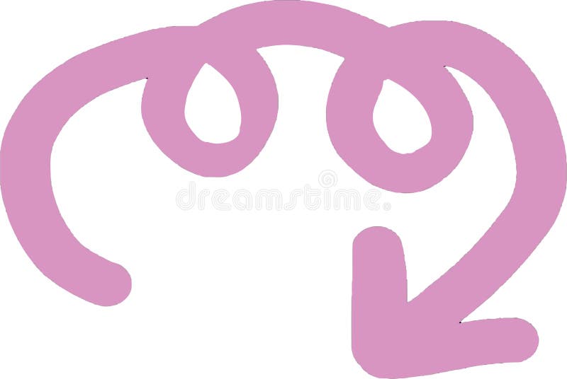 Arrow and Direction Symbol Illustration with Isolated White Background ...