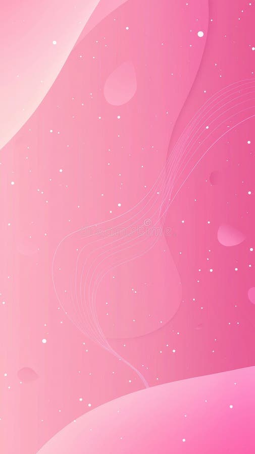 Pink Abstract Background Featuring Wavy Lines, Circles, and Subtle ...