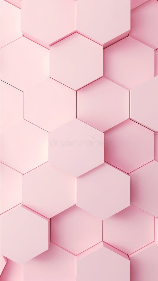 Pink Abstract Background with Hexagonal Shapes Stock Image - Image of ...