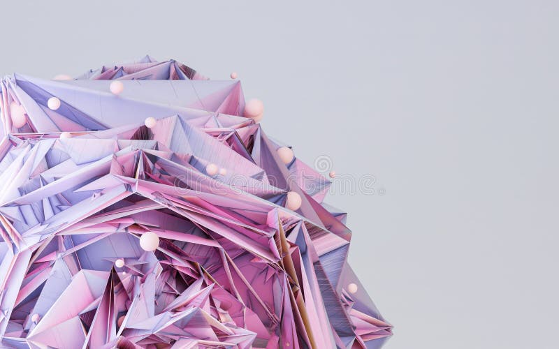 Pink Abstract Background Rose Shaped 3D Rendered Graphic Illustration ...