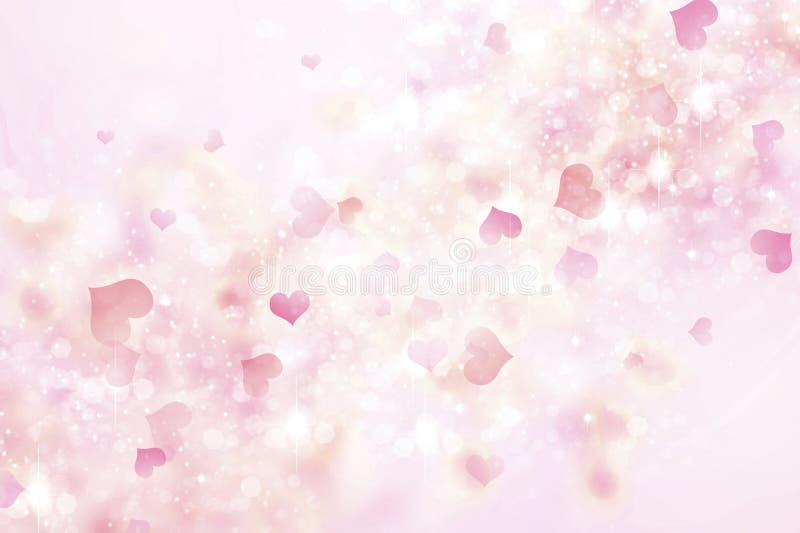 Pink Abstract Blurred Hearts Background Stock Illustration ...