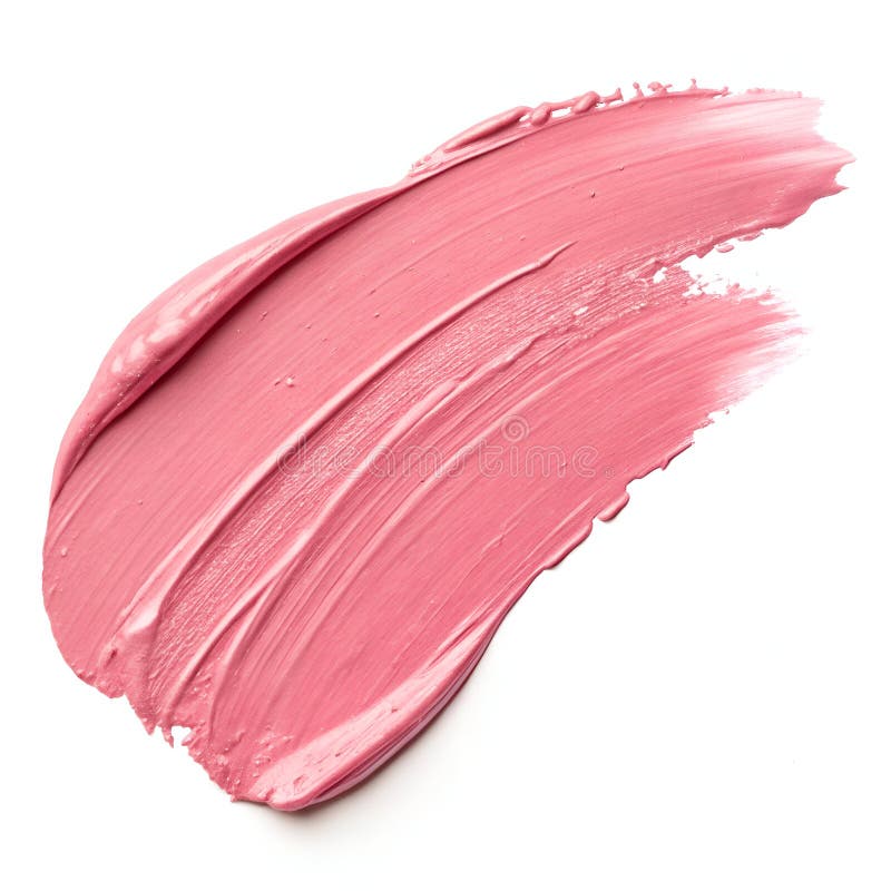 Pink Abstract Brushstroke Texture Isolated on White Background Stock ...