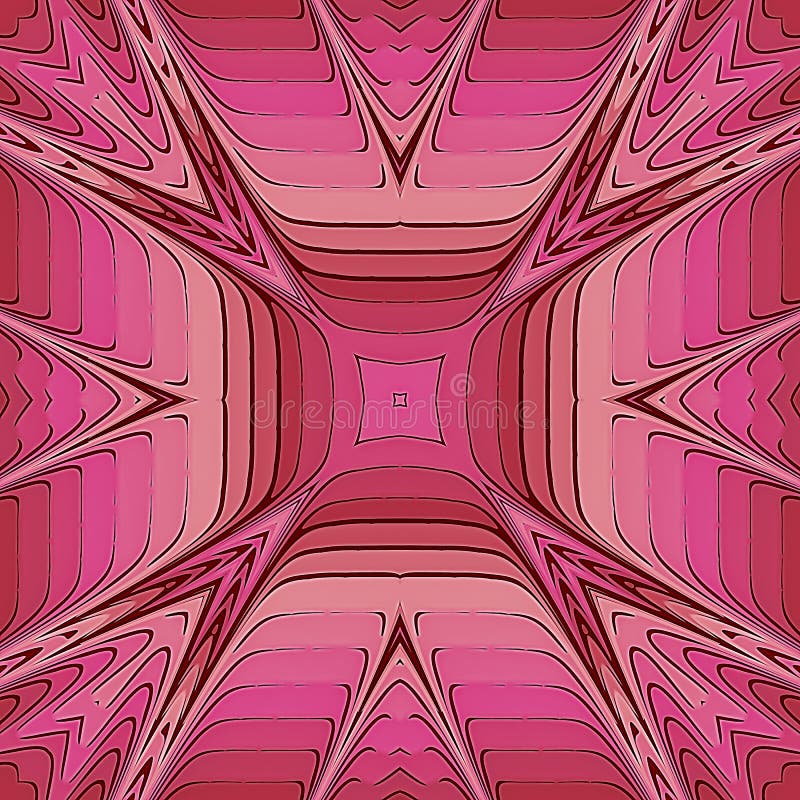 Abstract Pink Color Gradient Symmetric Pattern Stock Illustration ...