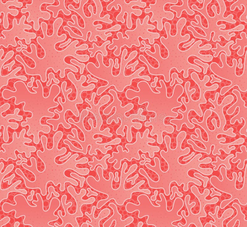 Pink Abstract Corals Seamless Pattern. Blobs and Bubbles Vector ...