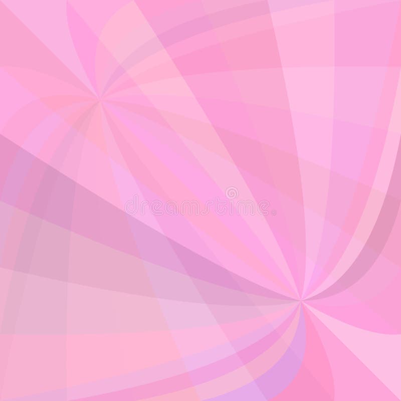 Pink Abstract Background - Vector Design from Curved Ray Stripes Stock ...