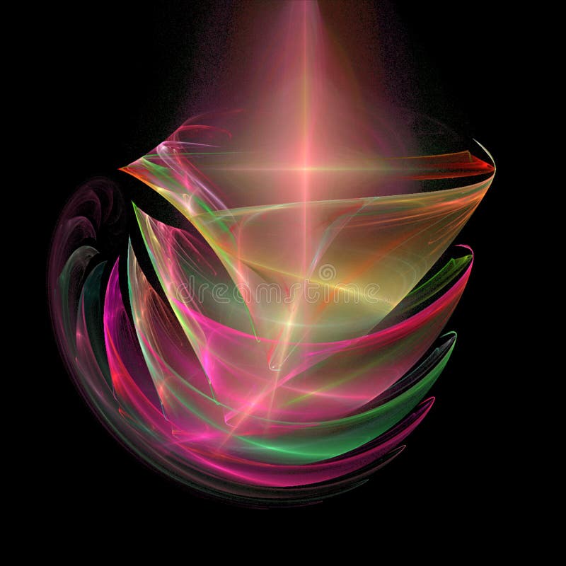 Pink Abstract Element on Black Background, Digital Graphic, Background ...