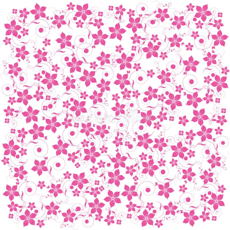 Pink Abstract Floral Background with Flowers Stock Illustration ... Pink Abstract Floral Background with Flowers Stock Illustration ...