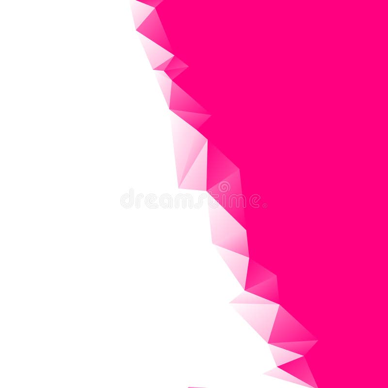 Pink Abstract Low Poly Polygonal Background at One Side Vector ...