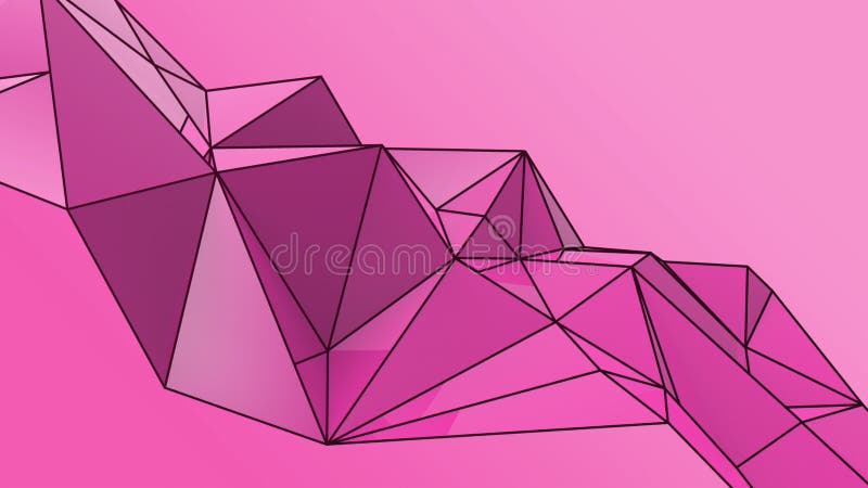 Pink Abstract Modern Crystal Background. Polygon, Line, Triangle ...
