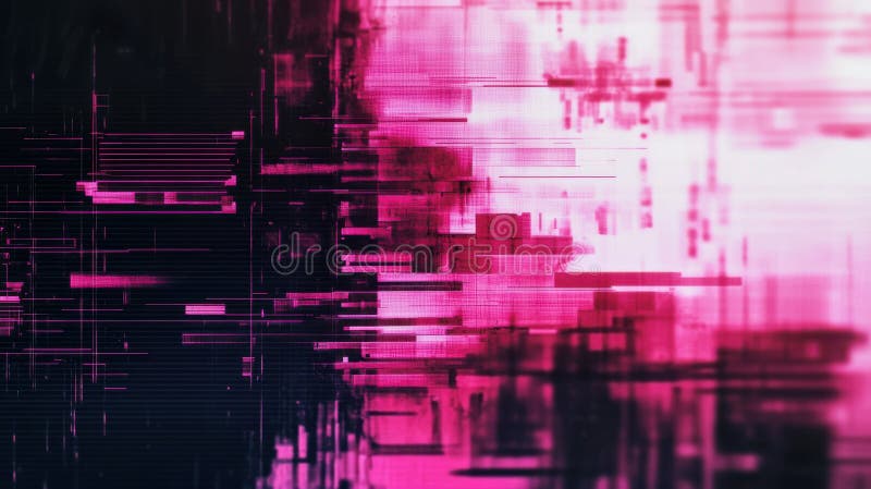 Pink Abstract Pattern. Glitch Effect Texture. Digital Art. Technology ...