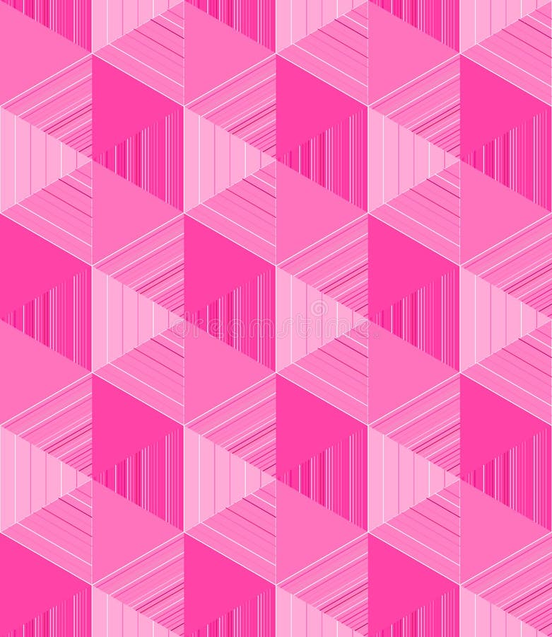 Pink Abstract Pattern of Triangles and Lines. Pink Grid Mosaic ...