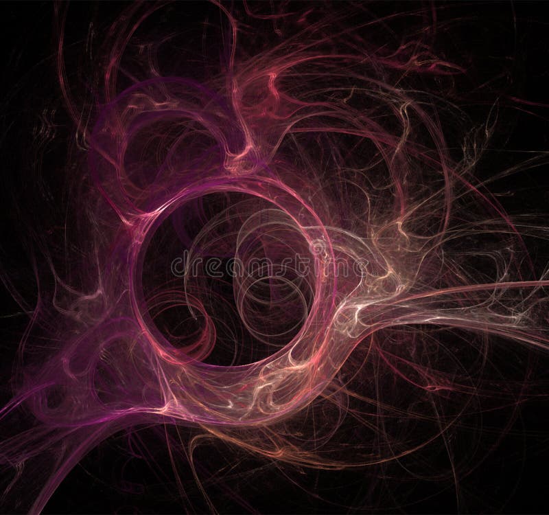 Pink Abstract Spherical Linear Pattern on Black Background, Wallpaper ...