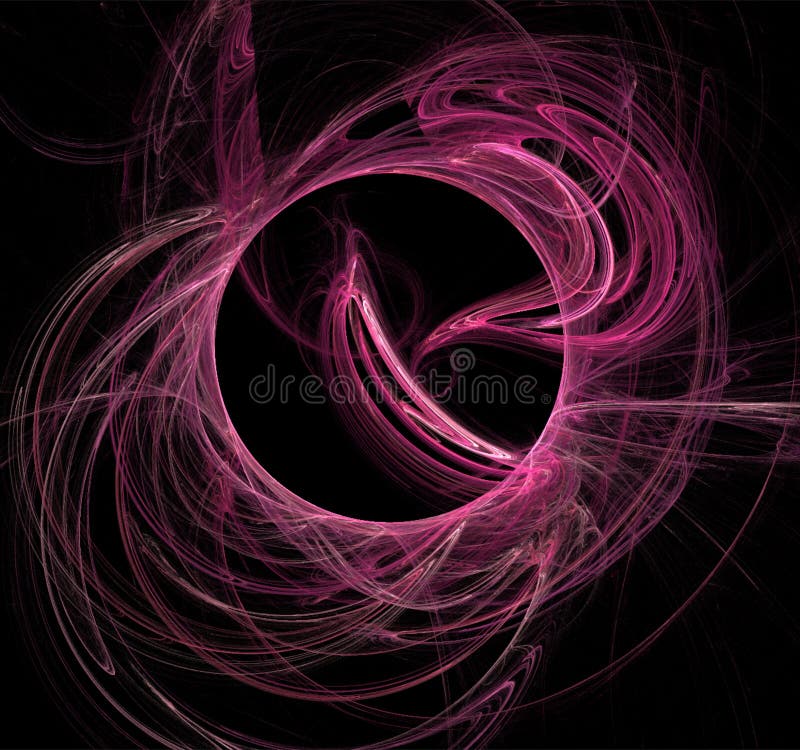 Pink Abstract Spherical Linear Pattern on Black Background, Wallpaper ...