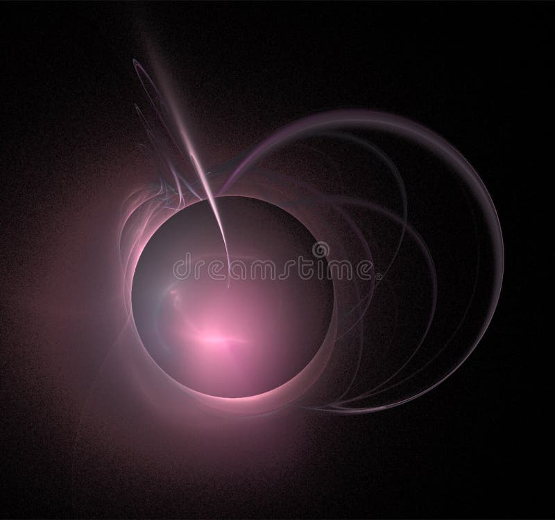 Pink Abstract Spherical Linear Pattern on Black Background, Wallpaper ...