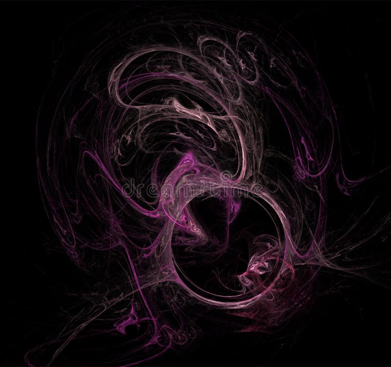 Pink Abstract Spherical Linear Pattern on Black Background, Wallpaper ...