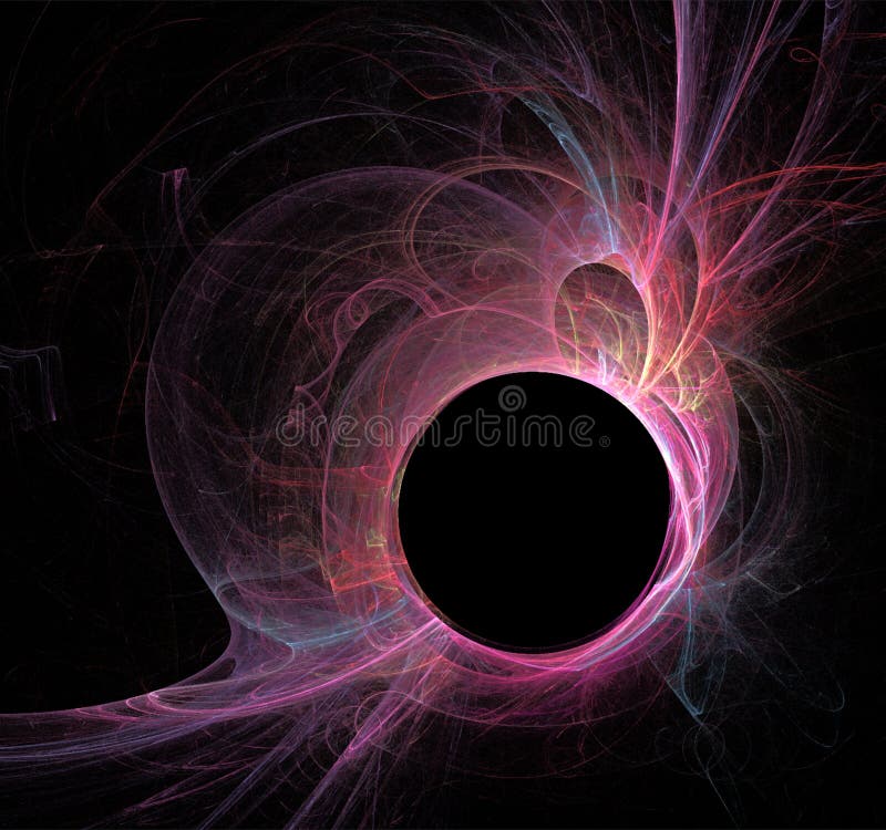 Pink Abstract Spherical Linear Pattern on Black Background, Wallpaper ...