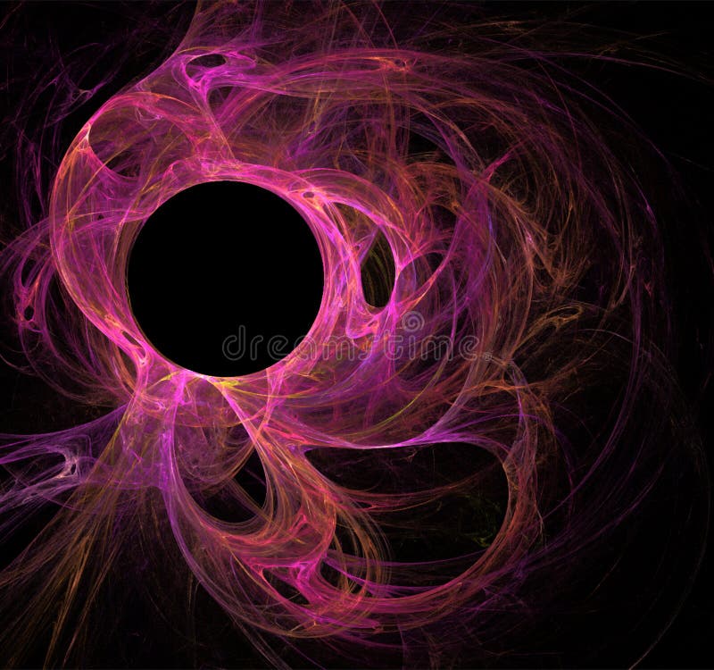 Pink Abstract Spherical Linear Pattern on Black Background, Wallpaper ...