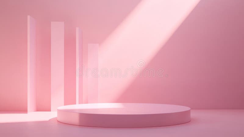 Pink Abstract Studio Space for Minimalist Design and Display Stock ...
