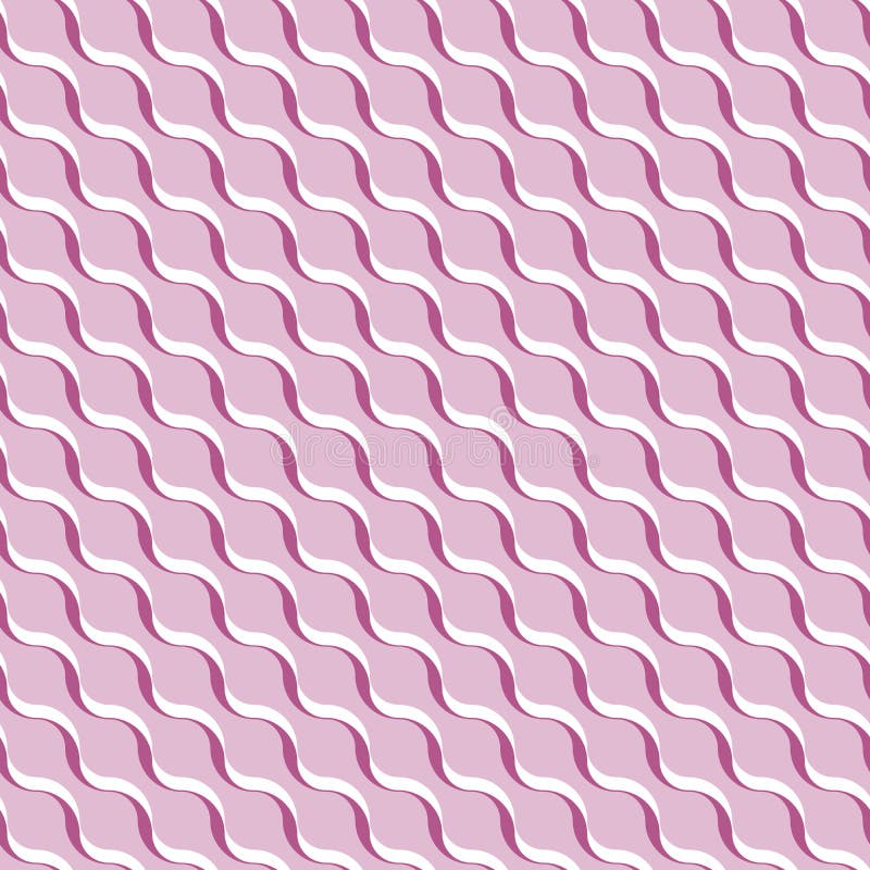 Wavy Line Seamless Pattern In Blue And White. Simple Retro Navy Style ...