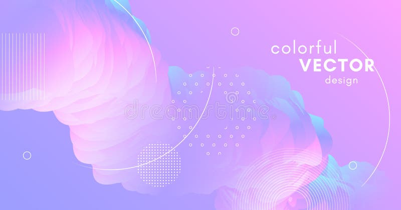 Pink Abstracts Design. Flow Gradient Pattern. Stock Illustration ...