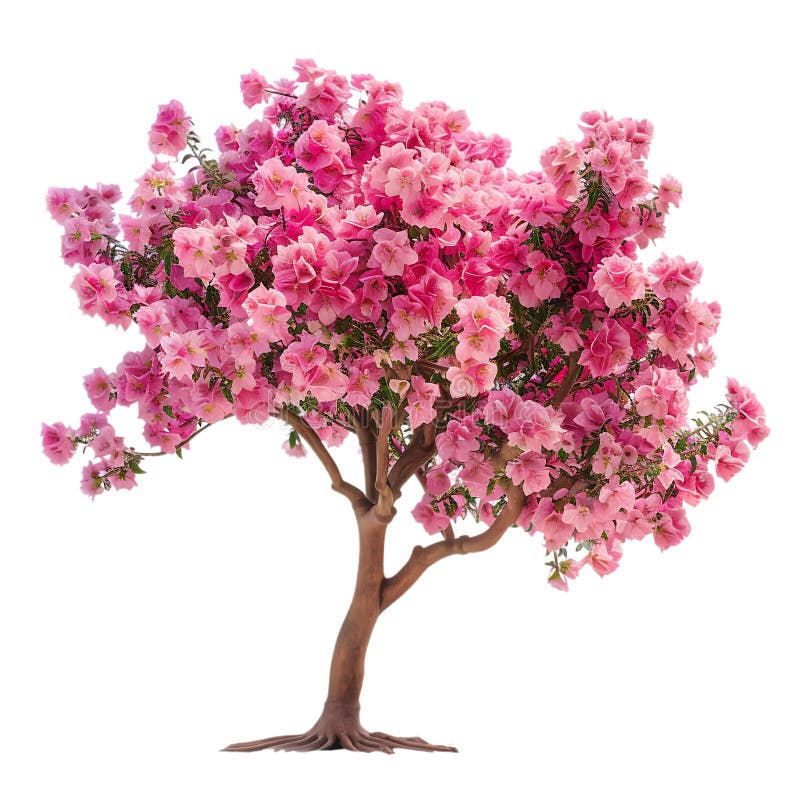 Pink Acacia Tree Isolated Over Transparent Background Ai Generated ...