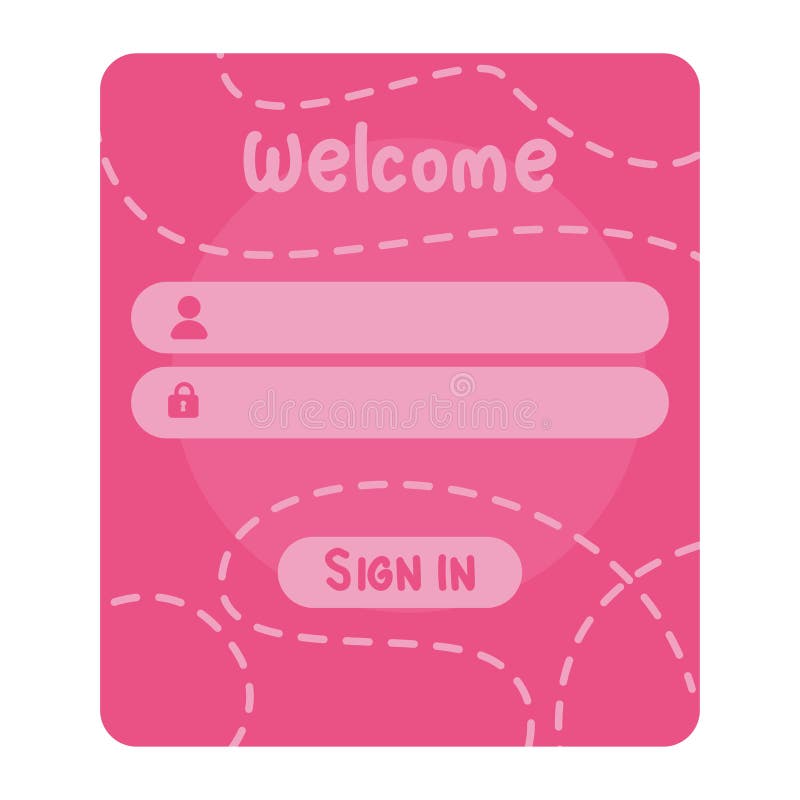 Pink access login template stock vector. Illustration of design - 248281939