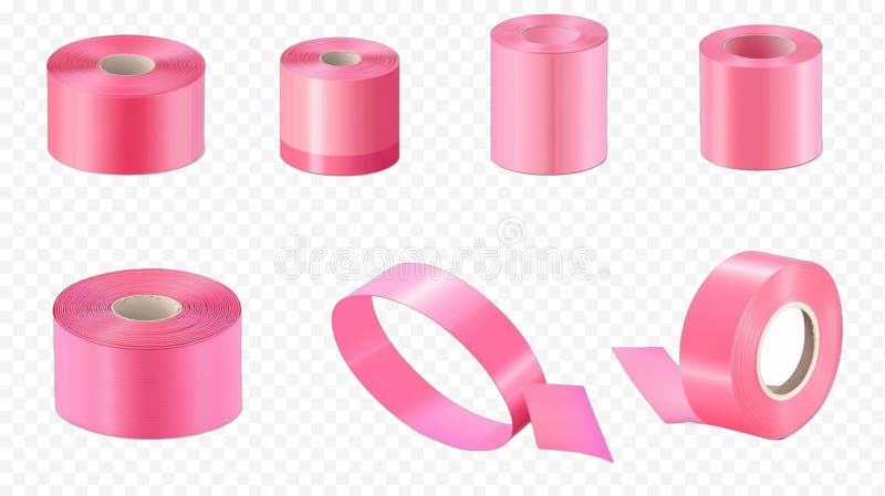 Pink Adhesive Sticky Tapes Set Stock Image - Illustration of adhesive ...