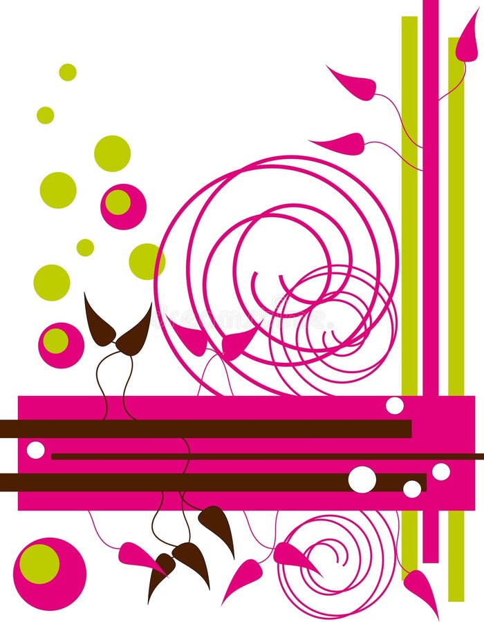 Pink Adventure stock vector. Illustration of circles, curly - 6125448