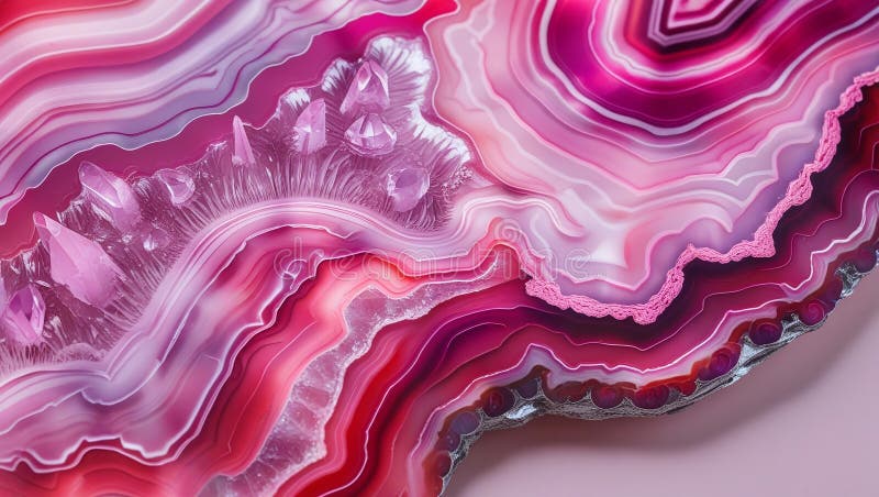 An Pattern of Pink Agate Stone Stock Illustration - Illustration of ...