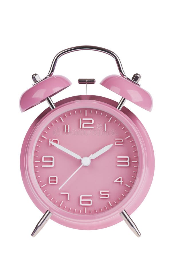 Pretty Pink Vintage Retro Style Alarm Clock with Baby Dummy Pacificer ...