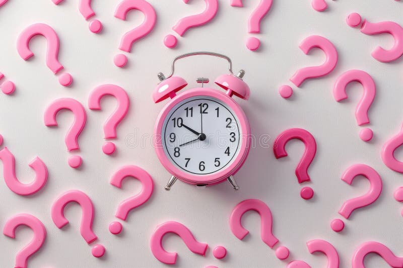 Pink Alarm Clock Question Marks Stock Photos - Free & Royalty-Free ...