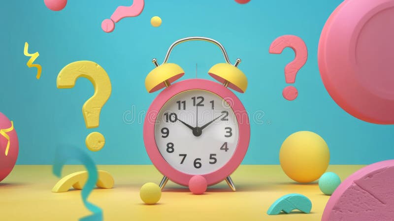 Pink Alarm Clock stock image. Image of puzzle, wake - 375642519