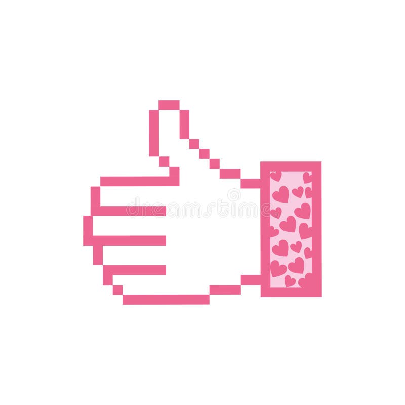 Pink all good hand icon stock illustration. Illustration of oily - 87807856