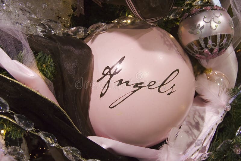 Pink Angels Ball Ornament stock image. Image of lights - 1608309