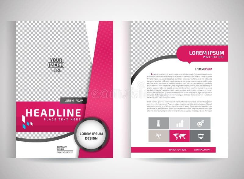 Pink Annual Report Brochure Flyer Design Template Vector, Leaflet Cover ...