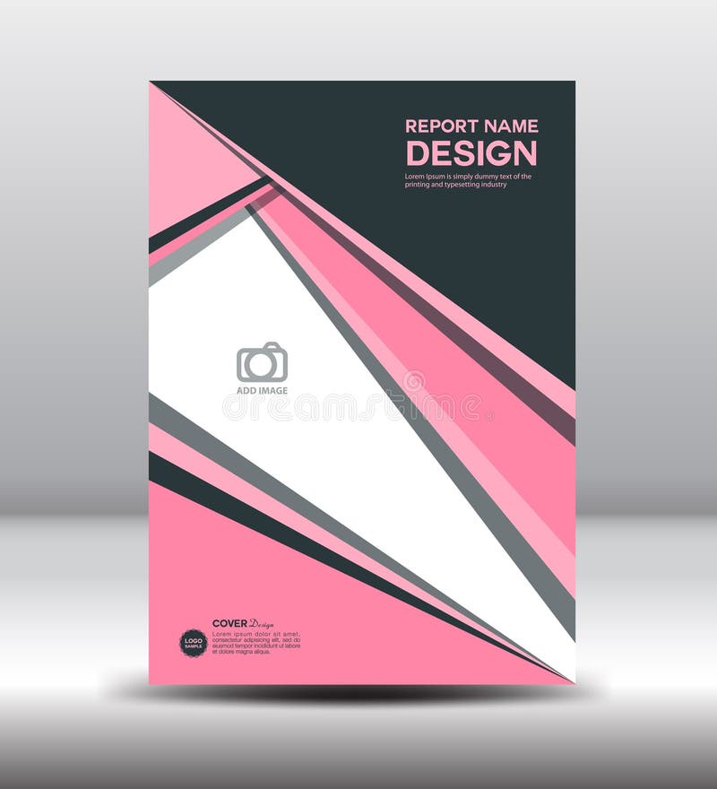 Pink Annual Report, Pink Cover Design, Flyer Template Vector Stock ...