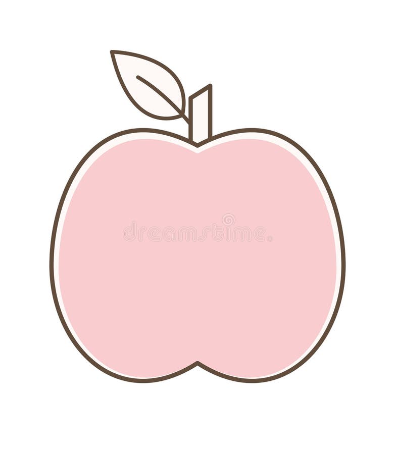 Pink apple icon stock vector. Illustration of juicy - 216645340