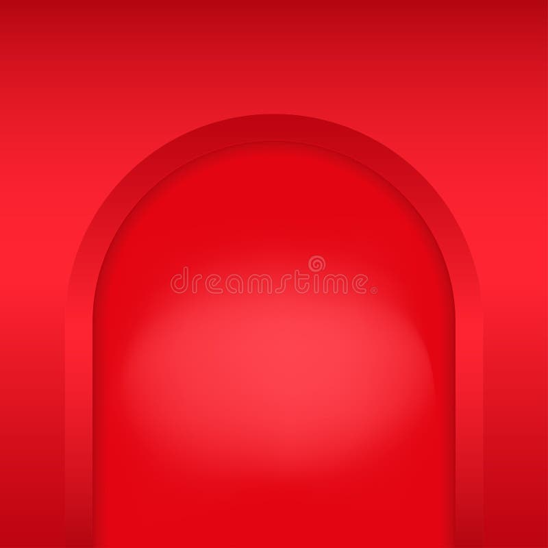 Pink Arch Niche. Recess in a Colored Wall in Arch Shaped Stock Vector ...