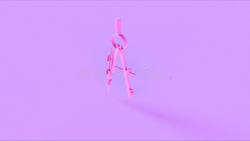 Pink Architects Compass Drawing Tool Stock Illustration - Illustration ...